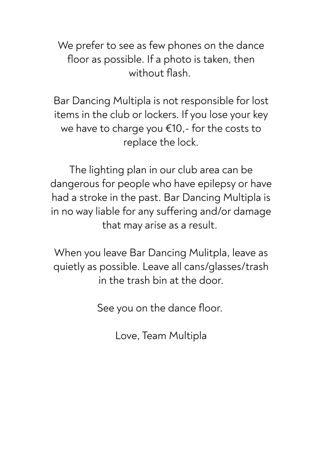 Houserules - Bar Dancing Multipla